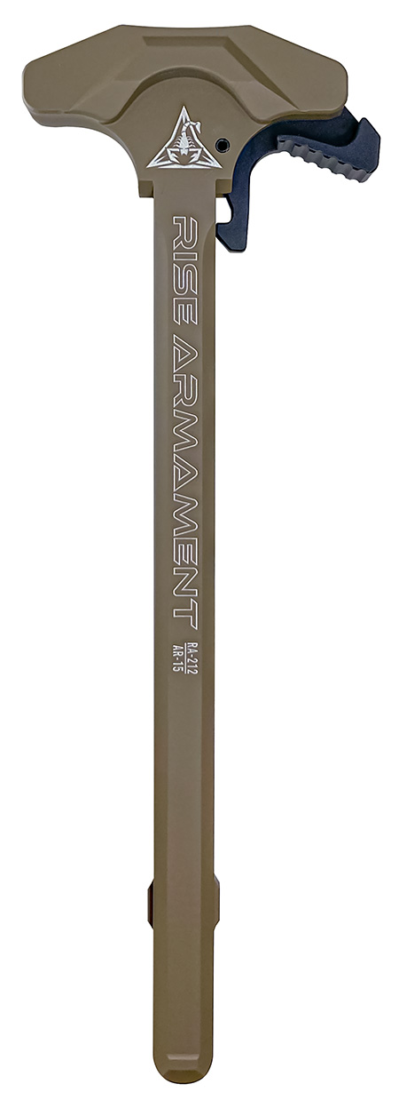 Rise Armament RA212FDE Extended Charging Handle FDE Aluminum For AR-15 ...