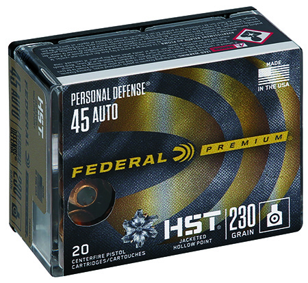Federal P45HST2S Premium Personal Defense 45 ACP 230 Gr HST Jacketed ...
