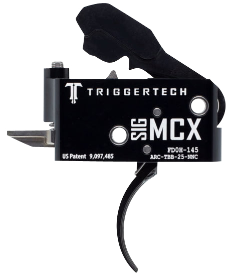 TriggerTech ARCTBB25NNF Adaptable Two-Stage Flat Trigger With 2.50-5 Lbs Draw Weight & Black PVD ...