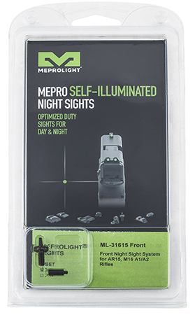 Meprolight USA 1316153101 Tru-Dot Self Illuminated AR 15/M-16/M-4 Sight Black- Green Front Sight ...