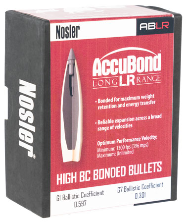 Nosler 58456 AccuBond Long Range 30 Cal .308 190 Gr Spitzer Point/ 100 ...
