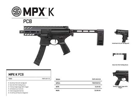 Sig Sauer PMPX4B9 MPX K 9mm Luger Caliber With 4.50" Barrel, 30+1 ...