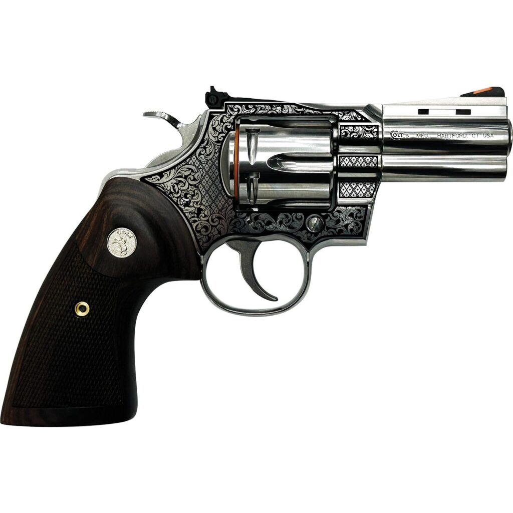 Colt Python "Filigree Frame" Handgun .357 Mag 6rd Capacity 3" Barrel ...