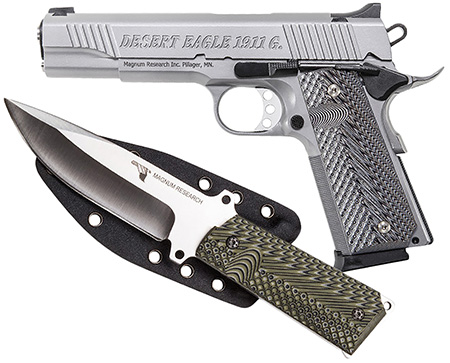 Magnum Research DE1911GSS-K Desert Eagle 1911 W/ 1911 Fixed Blade Knife ...