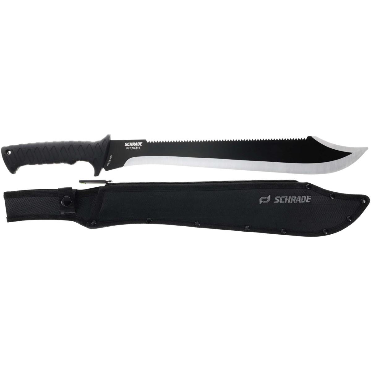 Schrade Decimate Sawback Machete 14" Blade Black - Elite Firearms