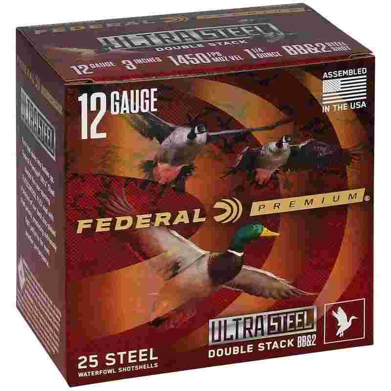 Federal Ultra Steel Shotshells 12ga 3" 1-1/4oz 1450 Fps BB 10/ct ...