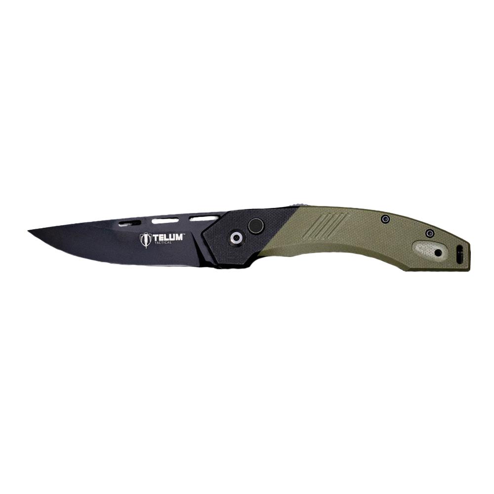 Telum Scorch Tactical Automatic Folding Knife 3-1/2" Drop Point Blade ...