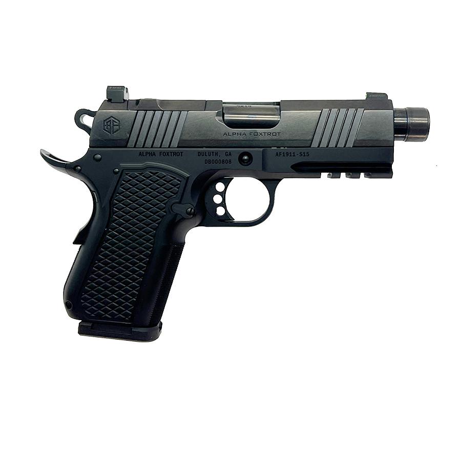 Alpha Foxtrot AF1911 S15 Polished Handgun 9mm Luger 15rd Magazine 3.5 ...